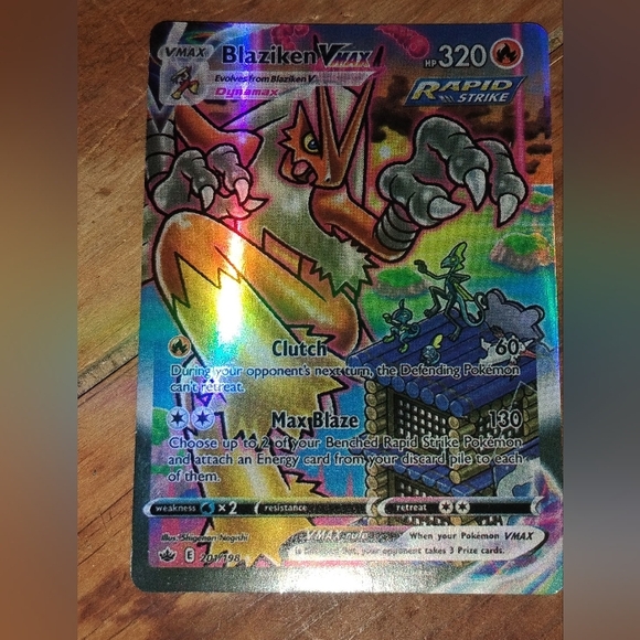 Pokemon | Toys | Pokemon Blaziken Vmax Trading Card Red Orange Yellow ...